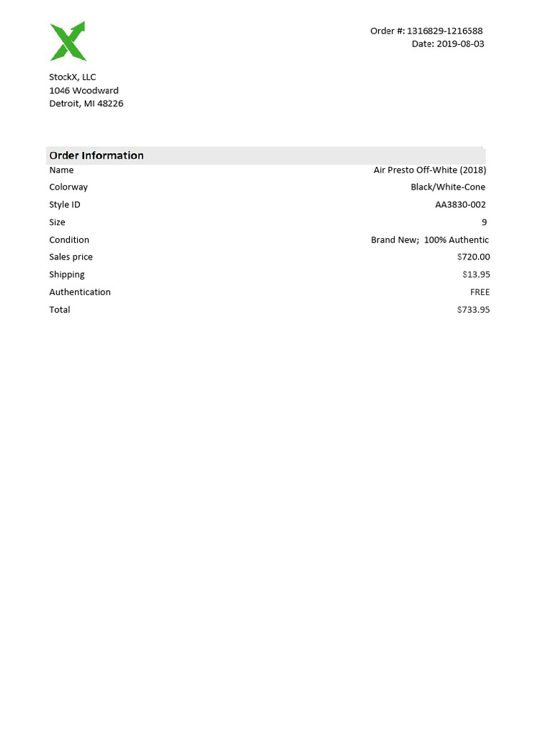 StockX OLD Comprimido | PDF