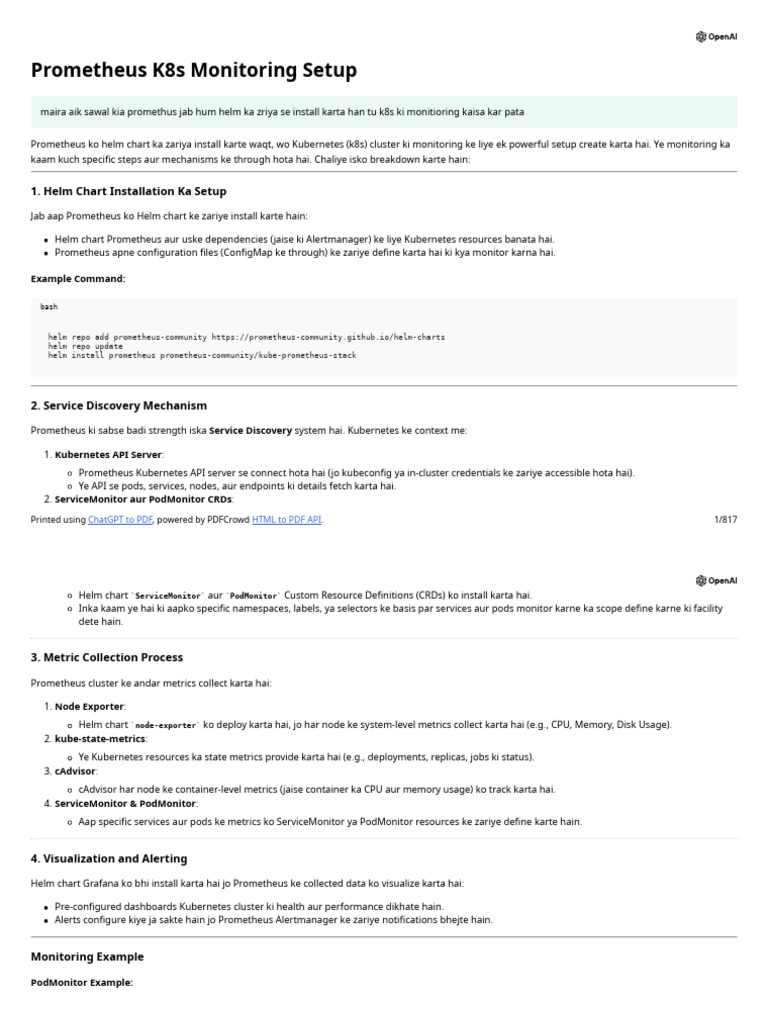 Prometheus K8s Monitoring Setup | PDF | Computing | Information Technology