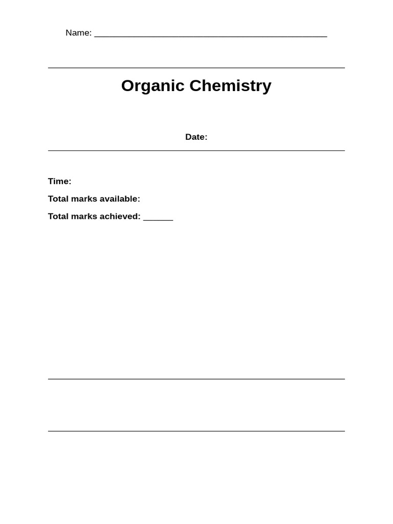 Organic Chemistry Practice | PDF | Ethanol | Alkene