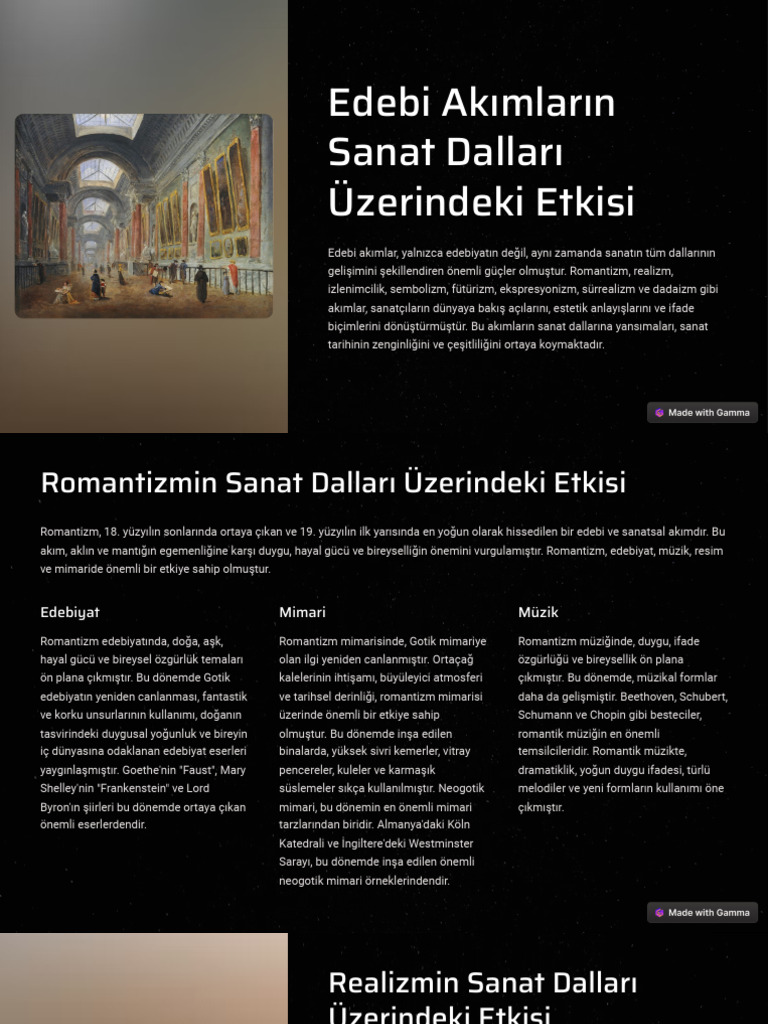Edebi Akimlarin Sanat Dallari Uzerindeki Etkisi | PDF