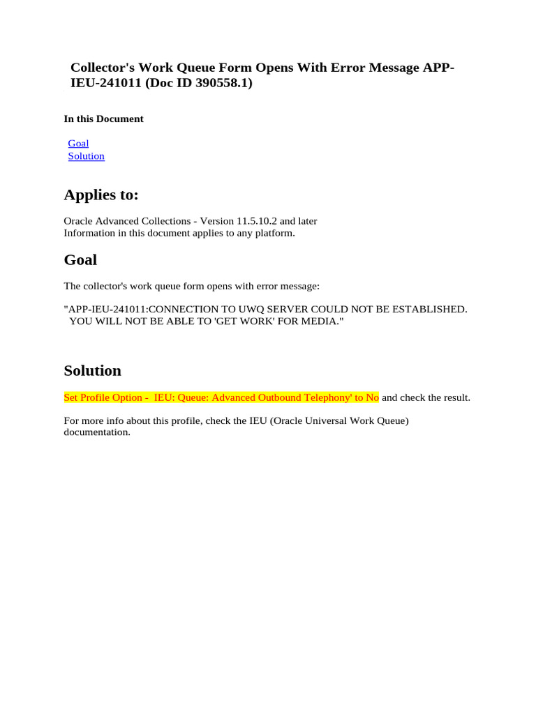 Collector's Work Queue Form Opens With Error Message APP-IEU-241011 ... Collector's Work Queue Form Opens With Error Message APP-IEU-241011 ...