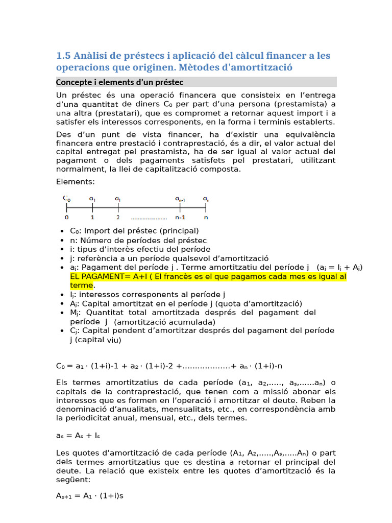 Apunts - M8 - UF3 - NF1 - RA1 - Part - 3. Préstecs, Lísing I Emprèstits | PDF
