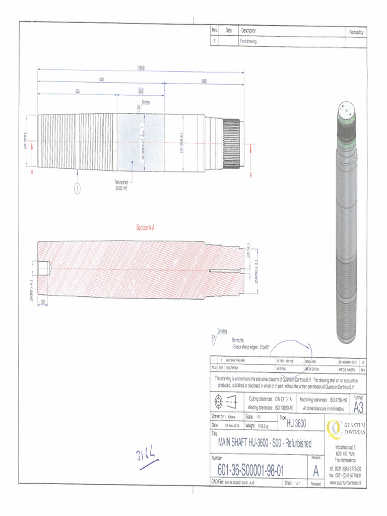 Stabilizer shaft-Drawing | PDF