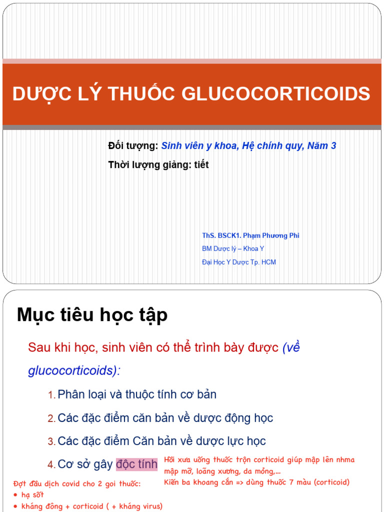 14.dược Lý Thuốc Glucocorticoids | PDF