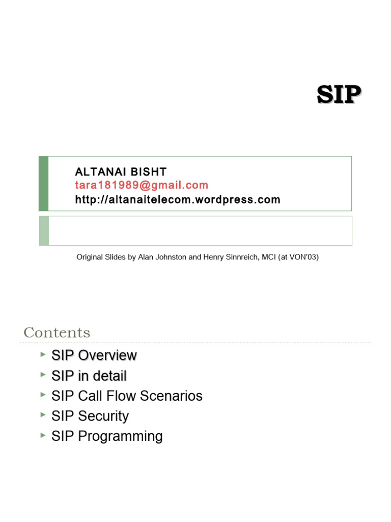 Sipdraftfinal 140529222434 Phpapp01 | PDF | Session Initiation Protocol | Computer Network