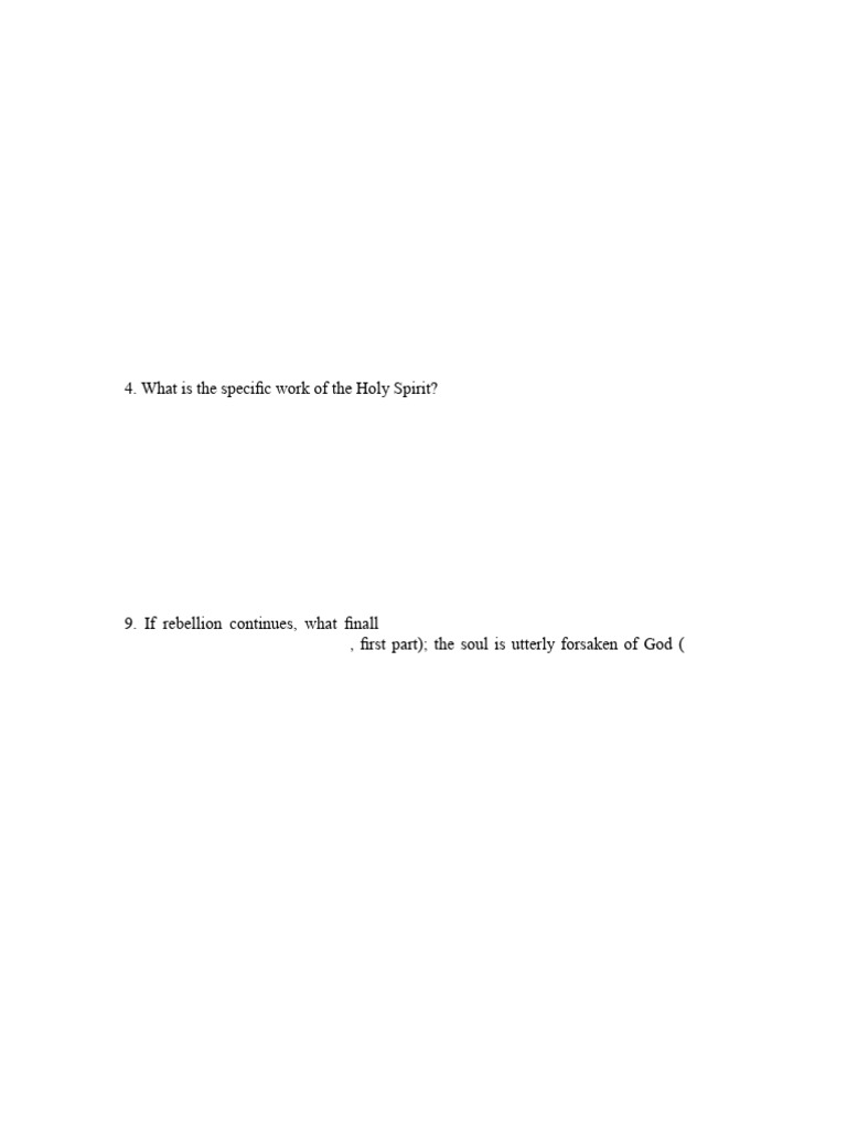 The Work of the Holy Spirit | PDF | Holy Spirit | Religious Belief And ...