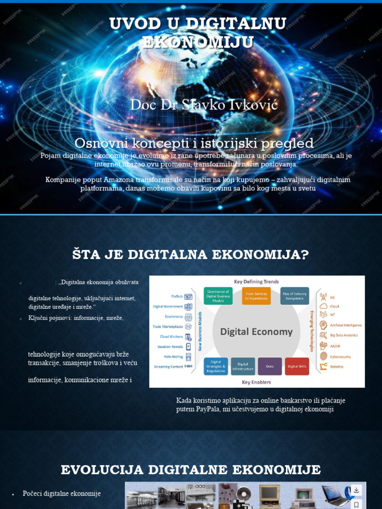 Digitalna Ekonomija predavanje 1,2,3,4,5 | PDF