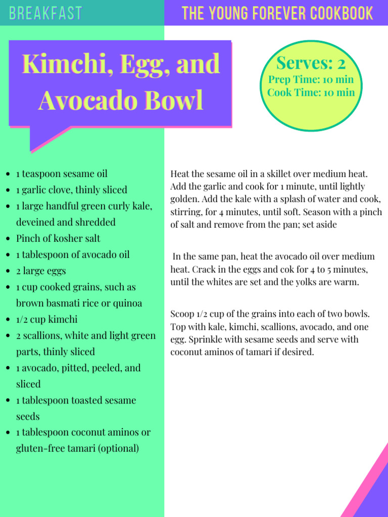 The Young Forever Cookbook | PDF