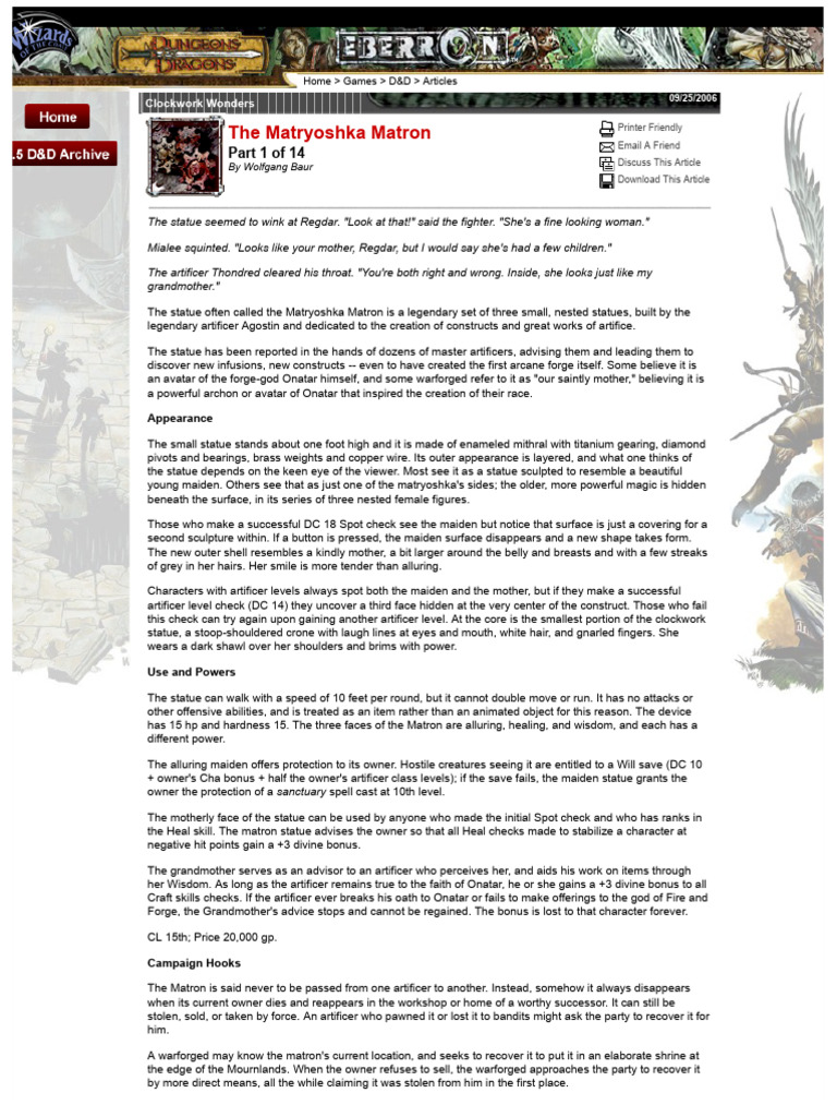 Artificer's Legendary Relic | PDF | Sail | Shield