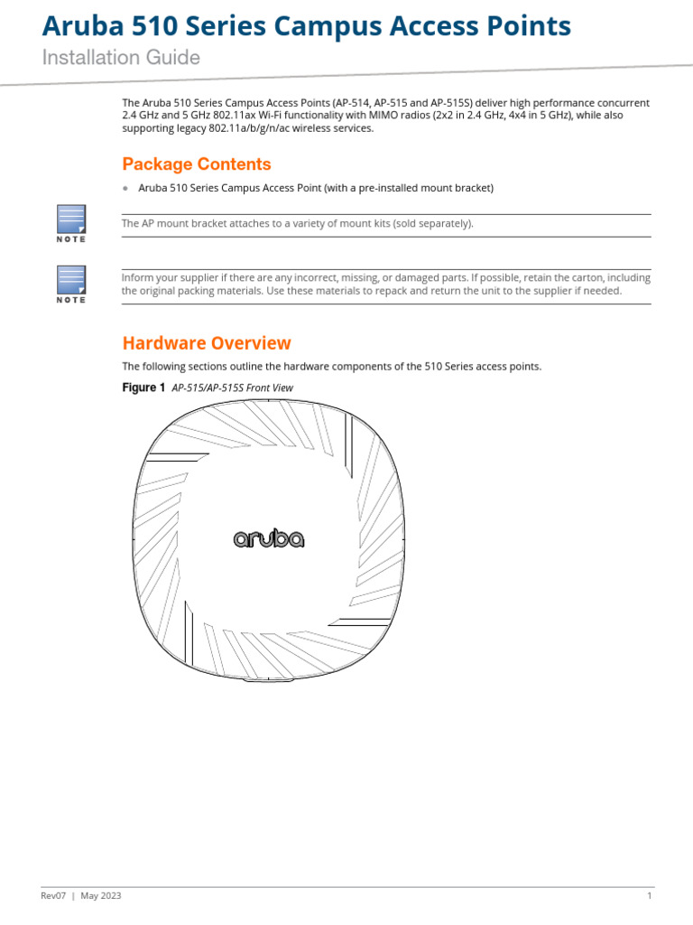 AP-510 Install Guide EN | PDF | Wireless Access Point | Ieee 802.11