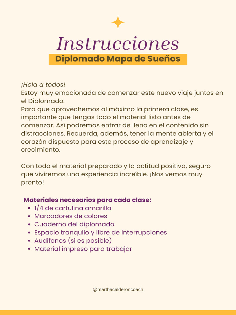 1. Instrucciones Para Tus Clases | PDF