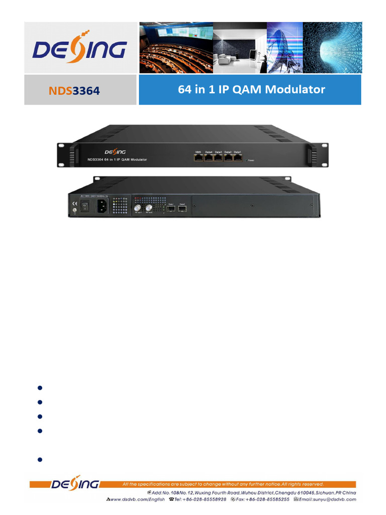 Desing Modulador QAM CATV | PDF | Modulation | Multicast