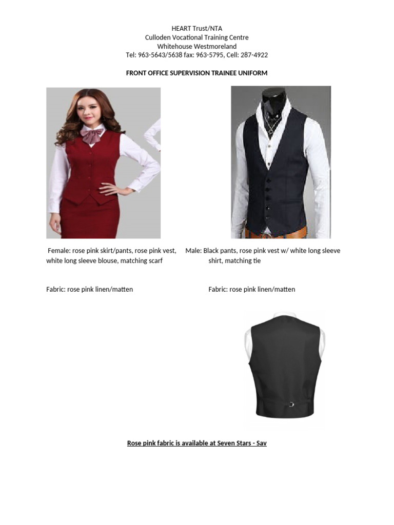 Front Office Supervision Uniform Jan. 2021 | PDF