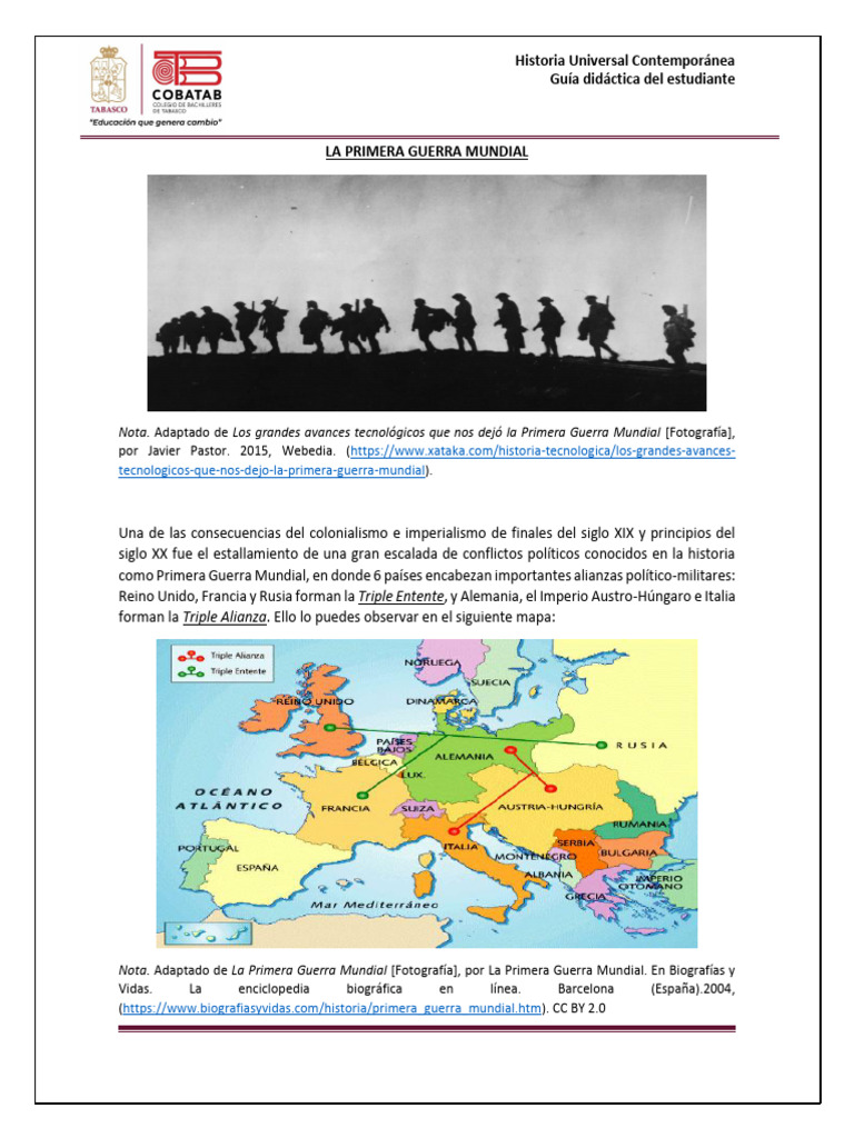 Mapa de la Triple Entente en WWI | PDF