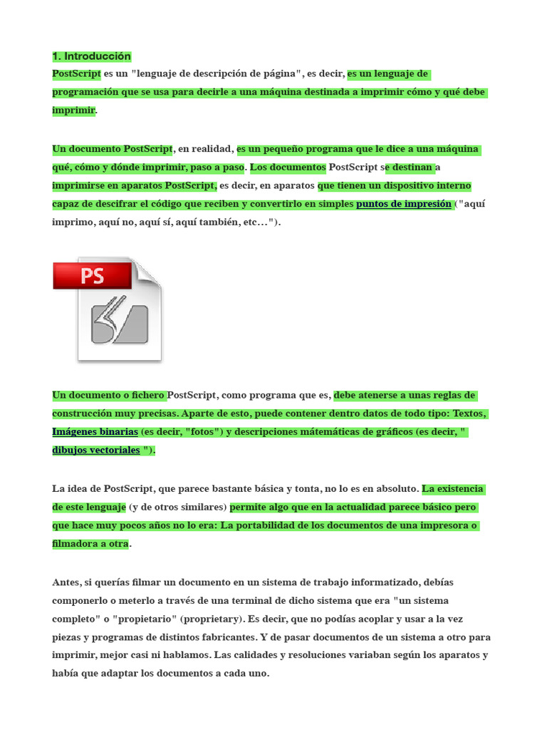 Guía de PostScript para Impresión | PDF | Diseño gráfico | Gráficos de ...
