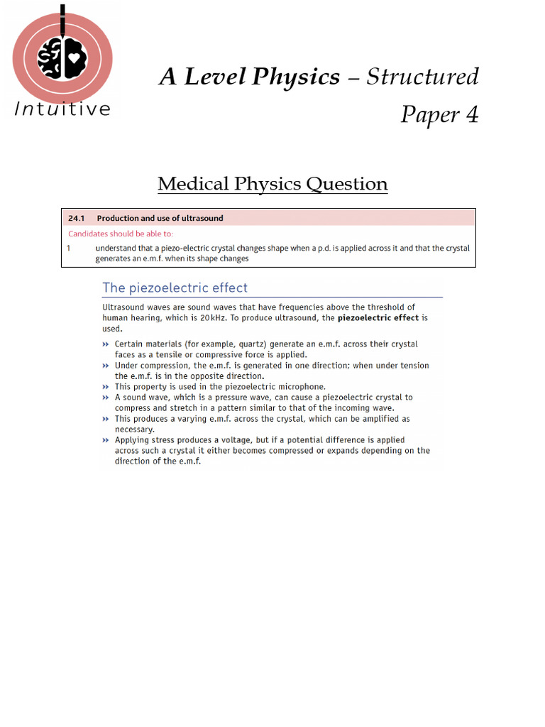 10- Medical Physics - WORKSHEET | PDF