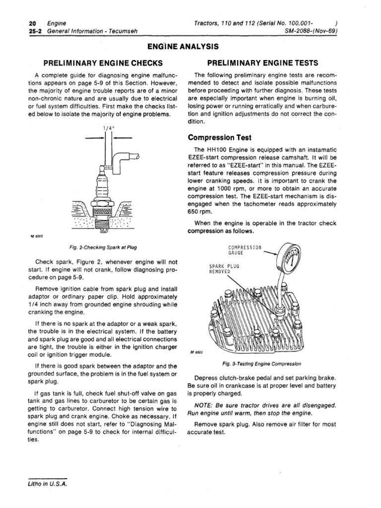 Engine Troubleshooting Guide for Tractors | PDF | Engines | Carburetor