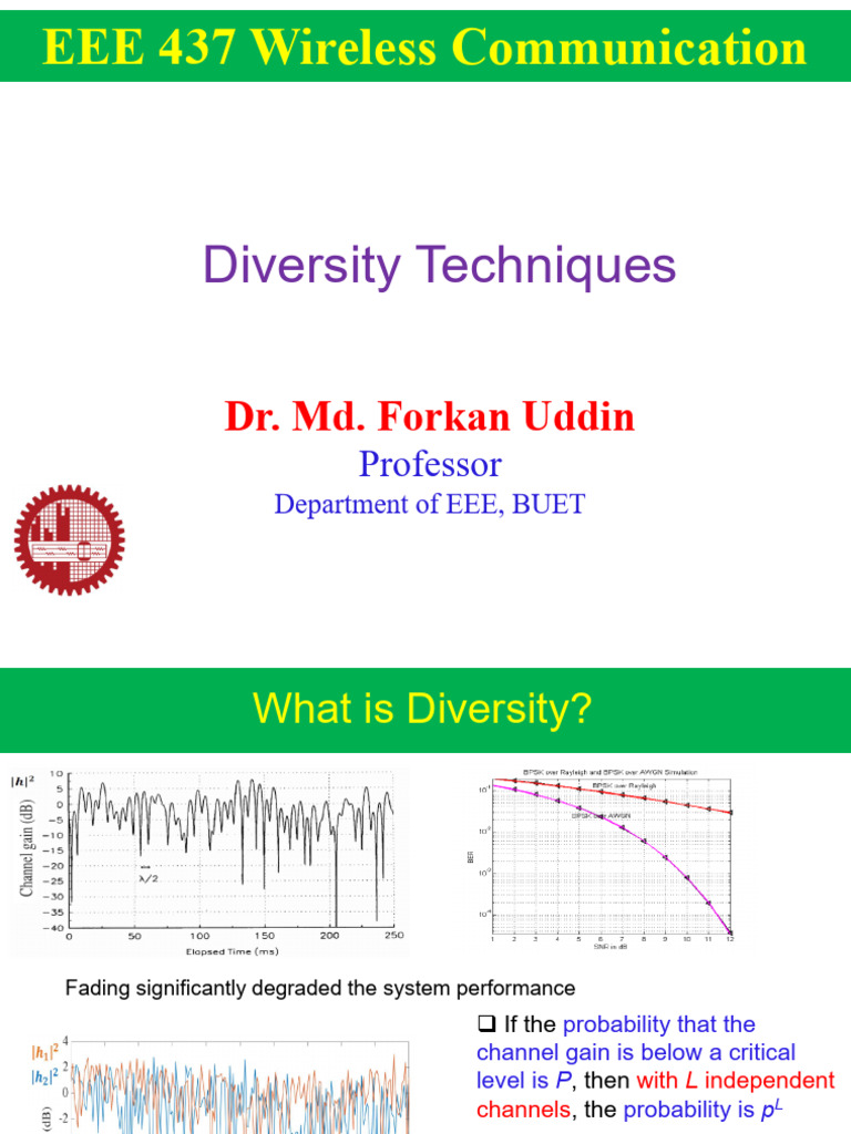 Understanding Diversity Techniques in Wireless Communication | PDF ...