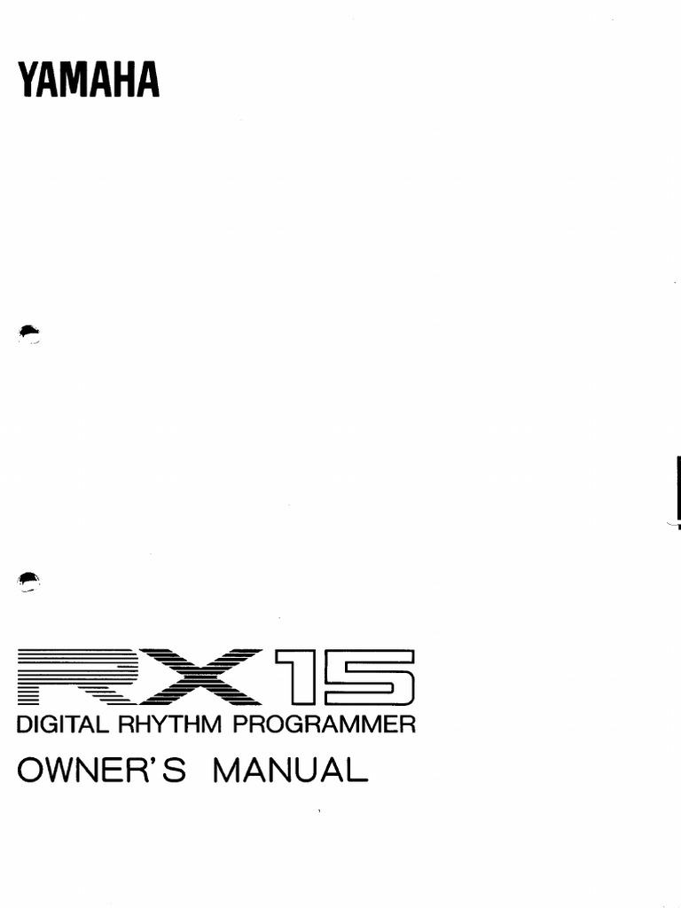 Yamaha RX15 Instruction Manual | PDF