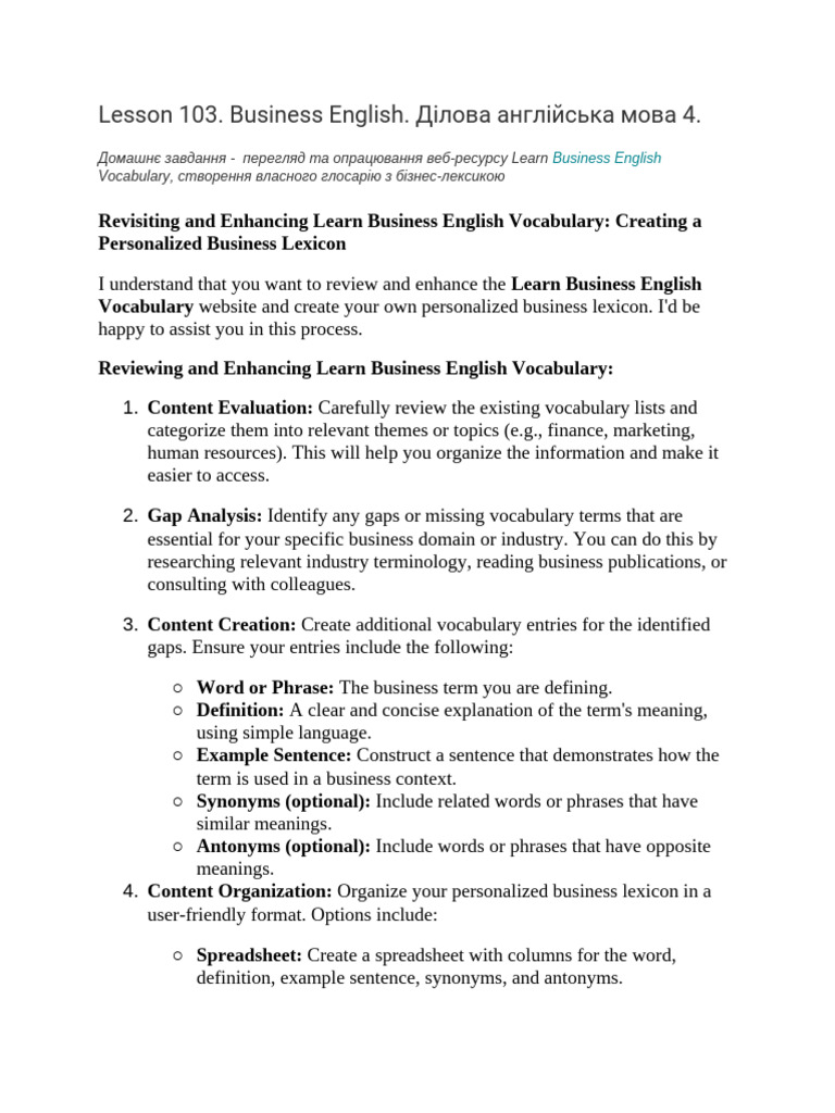 Lesson 103 Волошина | PDF | Vocabulary | Usability