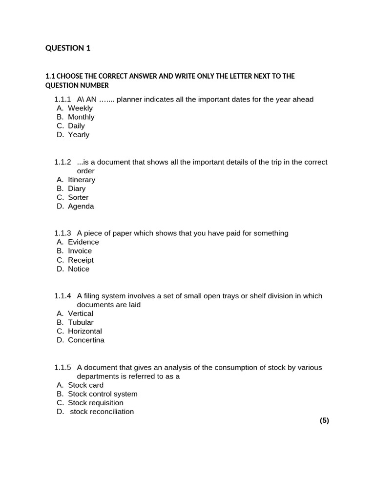 Office Administration Quiz | PDF | Cheque | Menu