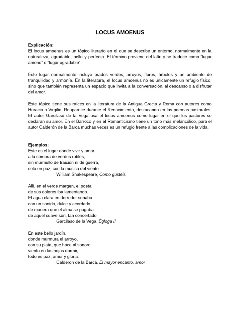 Locus Amoenus | PDF