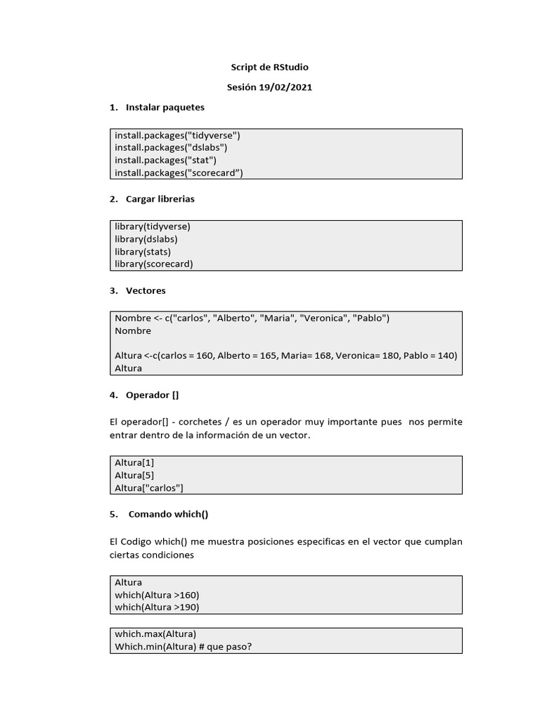 Script 2da. Sesión | PDF | Informática