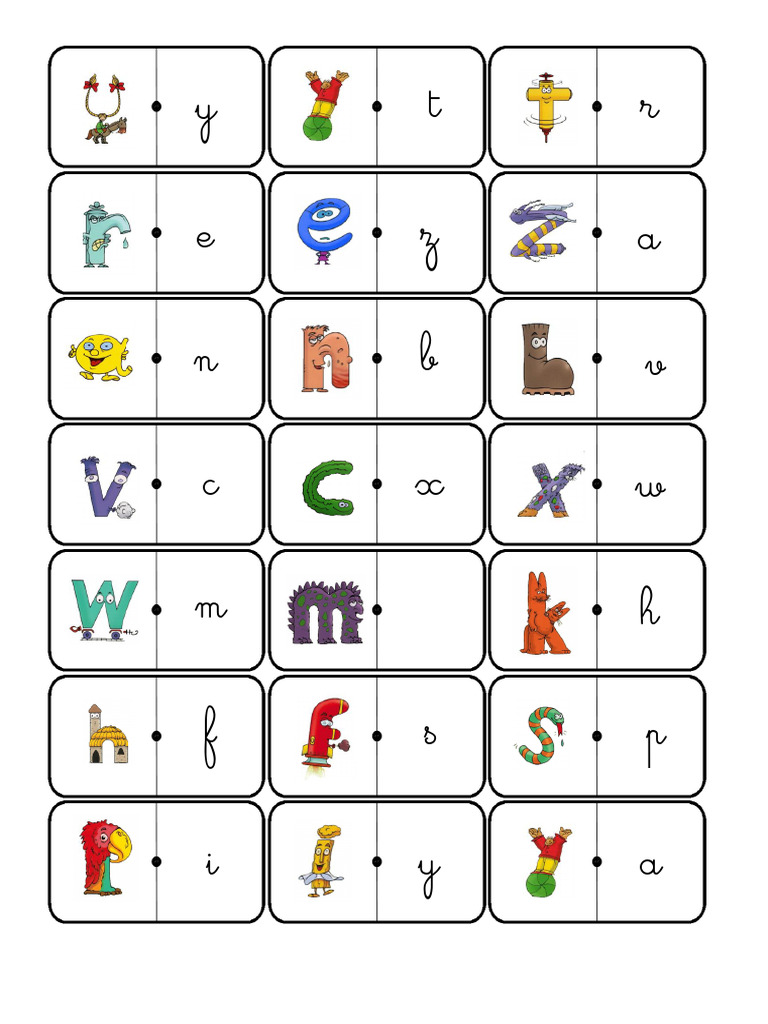 DOMINO ALPHAS Cursive | PDF
