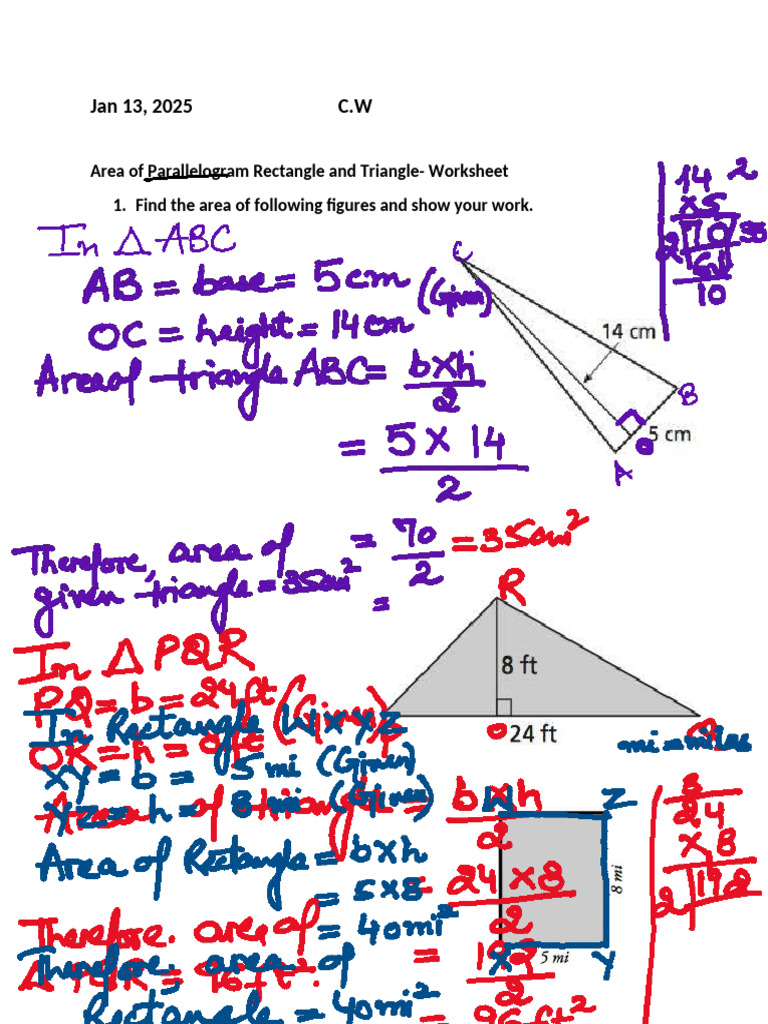 240105-GR5-ABC- Measurement- Areaof Parallelogram, Rectangle and ...