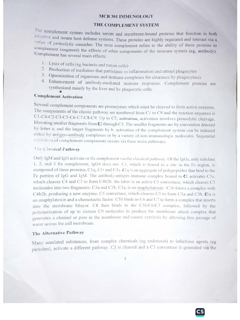 Mcb301 Second Part 1-1 | PDF