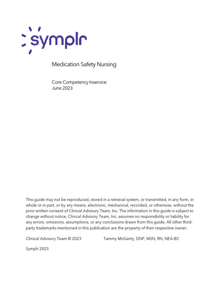 Medication Safety Nursing Guide 2023 | PDF | Controlled Substances Act ...