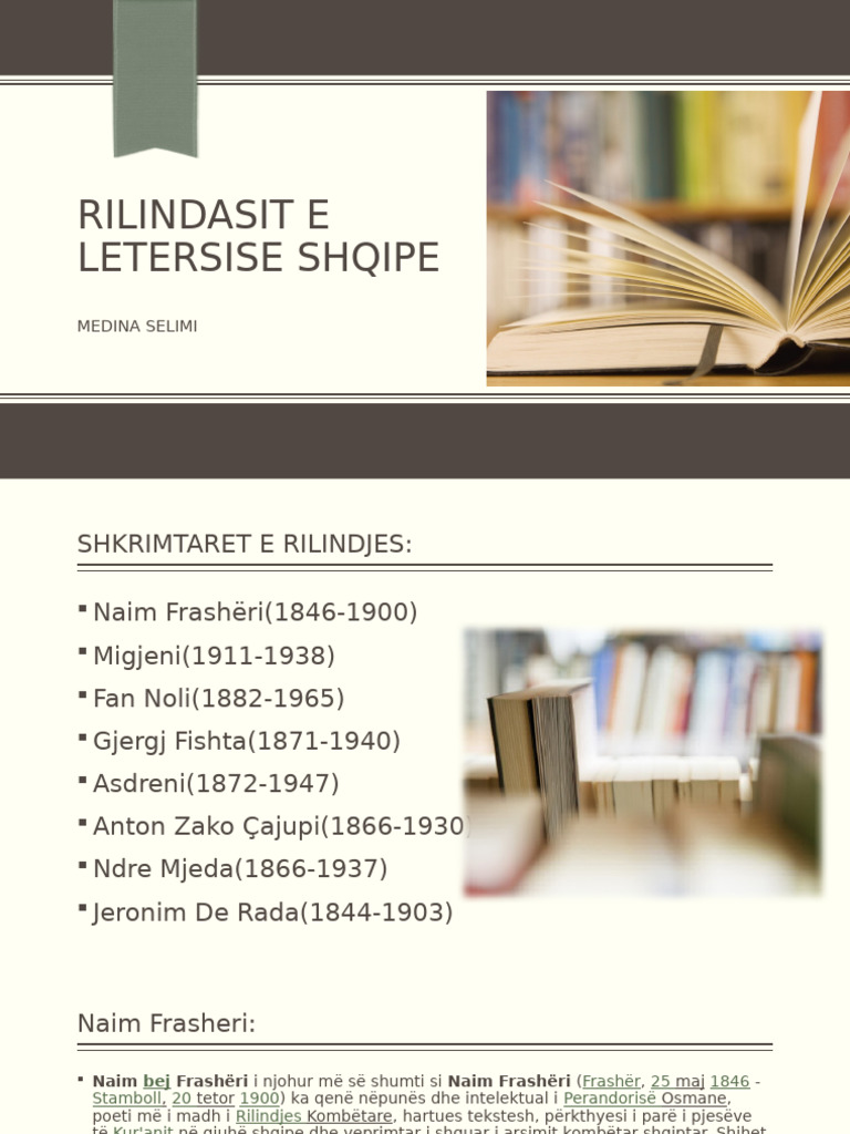 Rilindasit e Letersise Shqipe | PDF