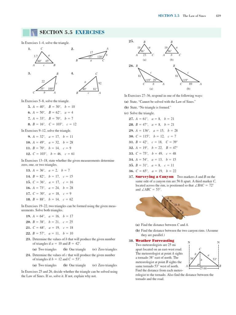Exercises 5.5 | PDF | Triangle | Elementary Mathematics