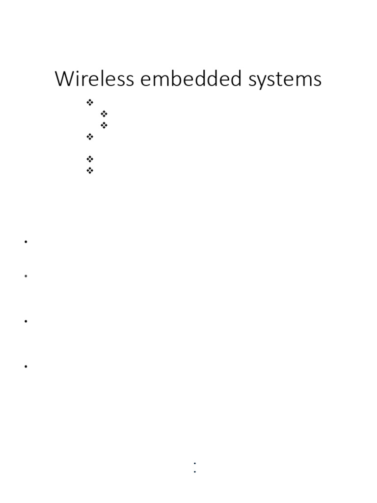 Wireless Embedded Systems | PDF | Computer Network | Wireless Lan