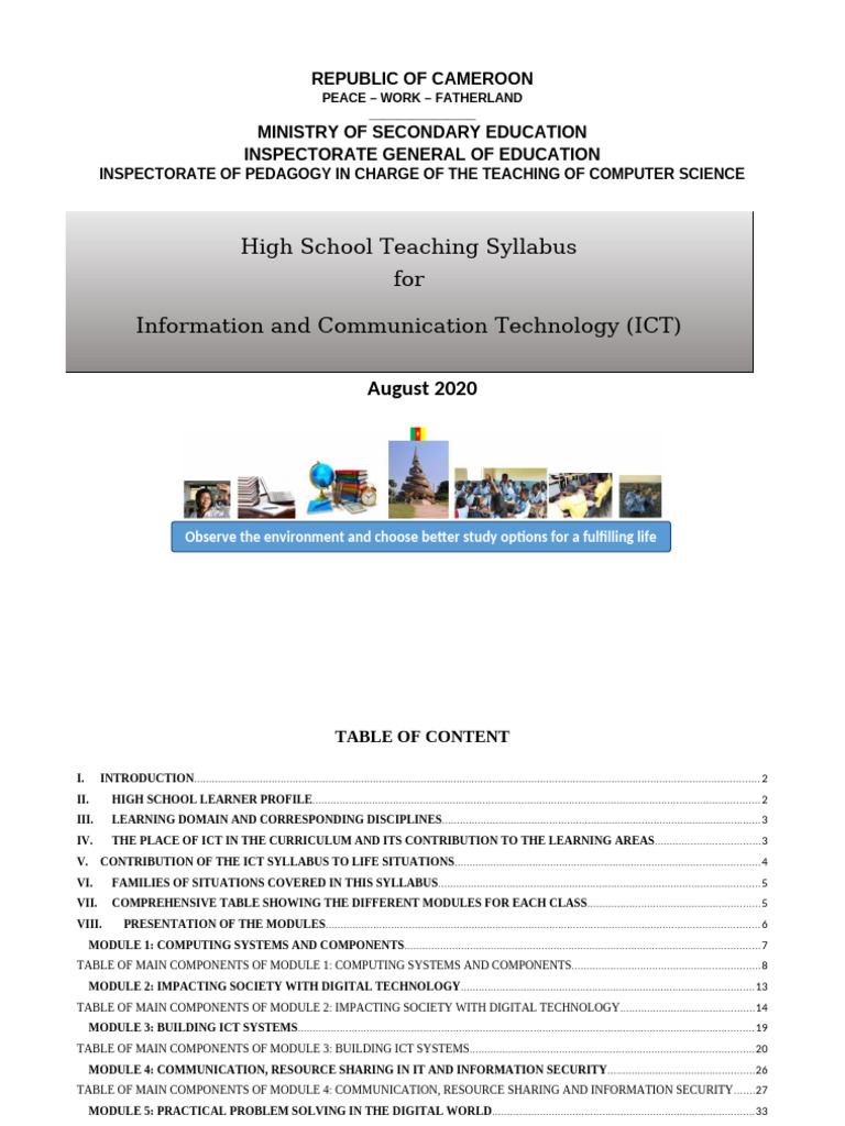 ICT High School Teaching Syllabus | PDF | Computer Data Storage ...