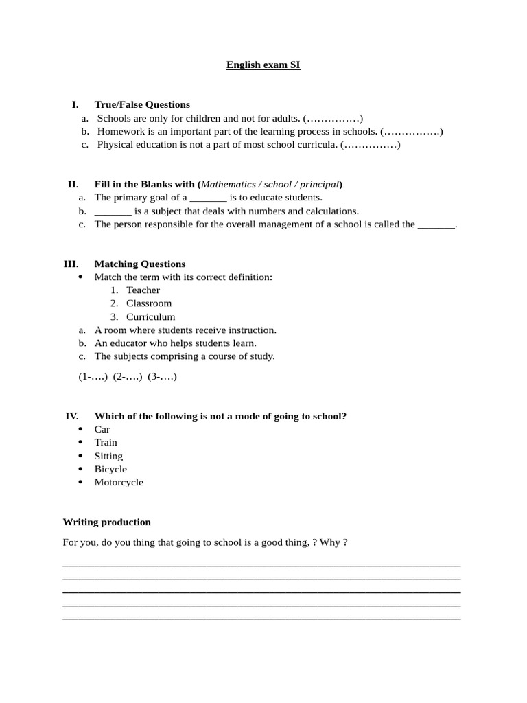 English s1 Juillet | PDF