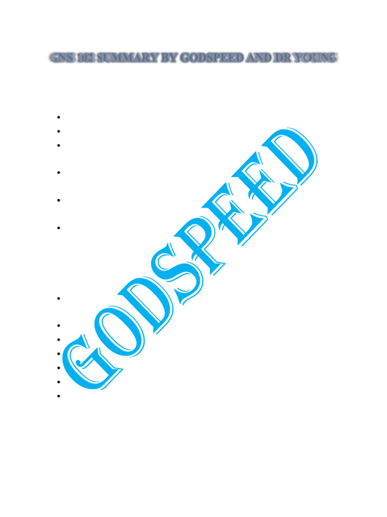 Gns 102 Summary by Godspeed-1 | PDF | Slavery | Traditions