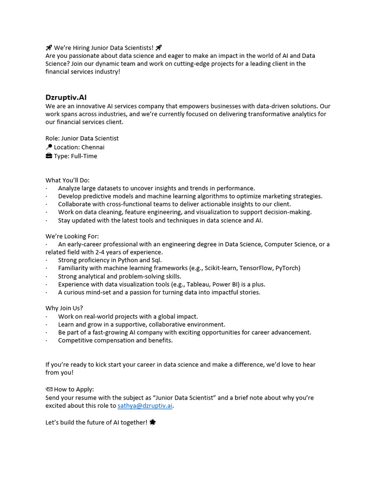 Junior Data Scientist | PDF