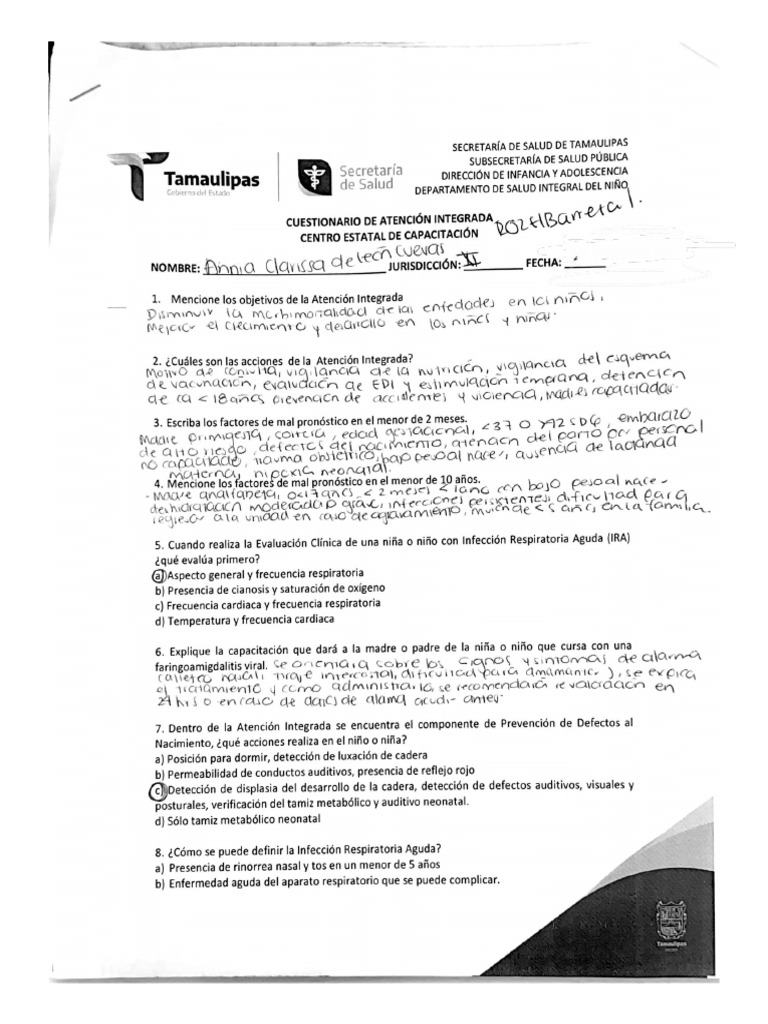 Cuestionario de Cancer | PDF