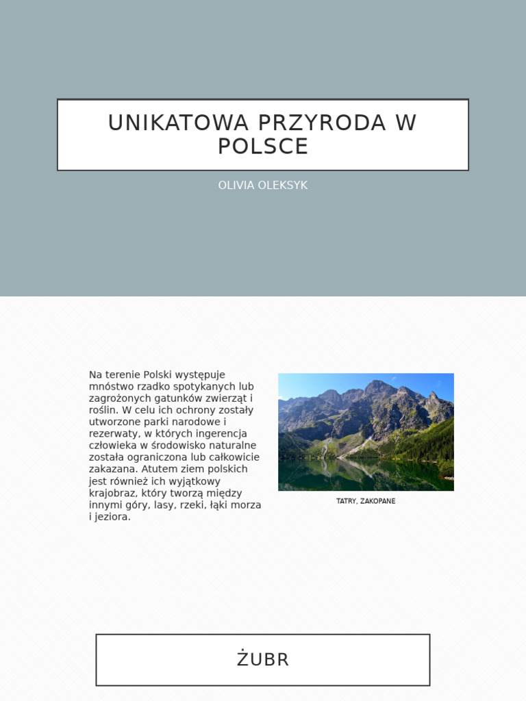 Unikatowa Przyroda W Polsce | PDF