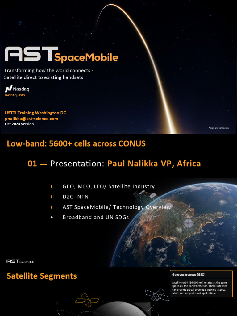 AST SpaceMobile Satellite Launch Overview | PDF | Cellular Network ...