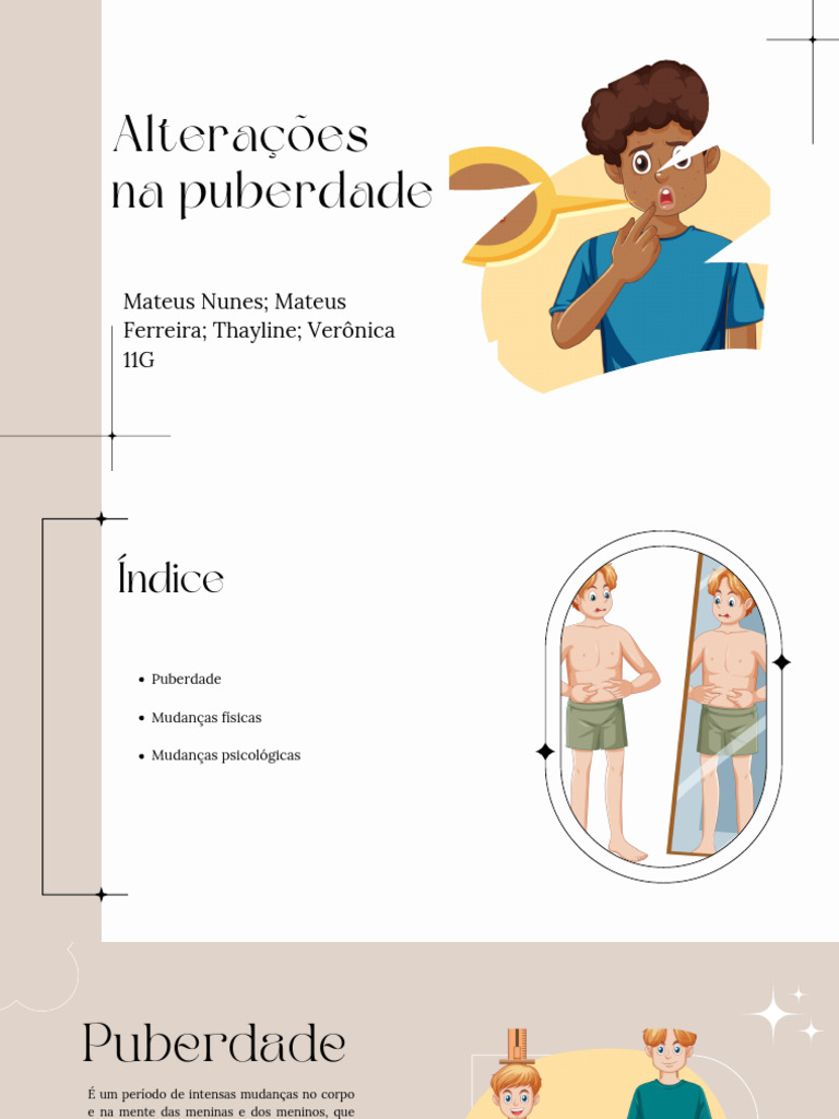 Mudanças na Puberdade: Físicas e Psicológicas | PDF | Puberdade ...