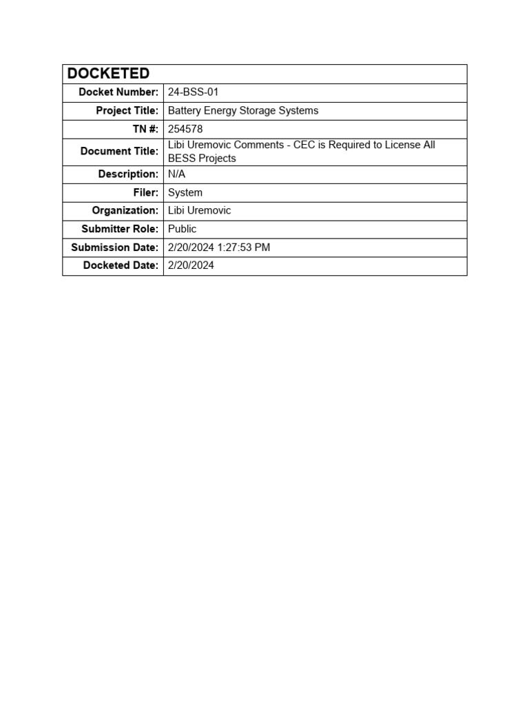 TN254578 - 20240220T132751 - Libi Uremovic Comments - CEC Is Required ...