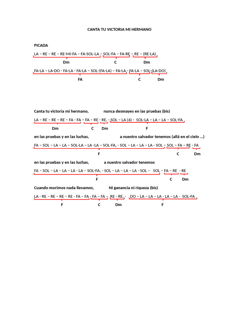 Canta Tu Victoria Mi Hermano | PDF