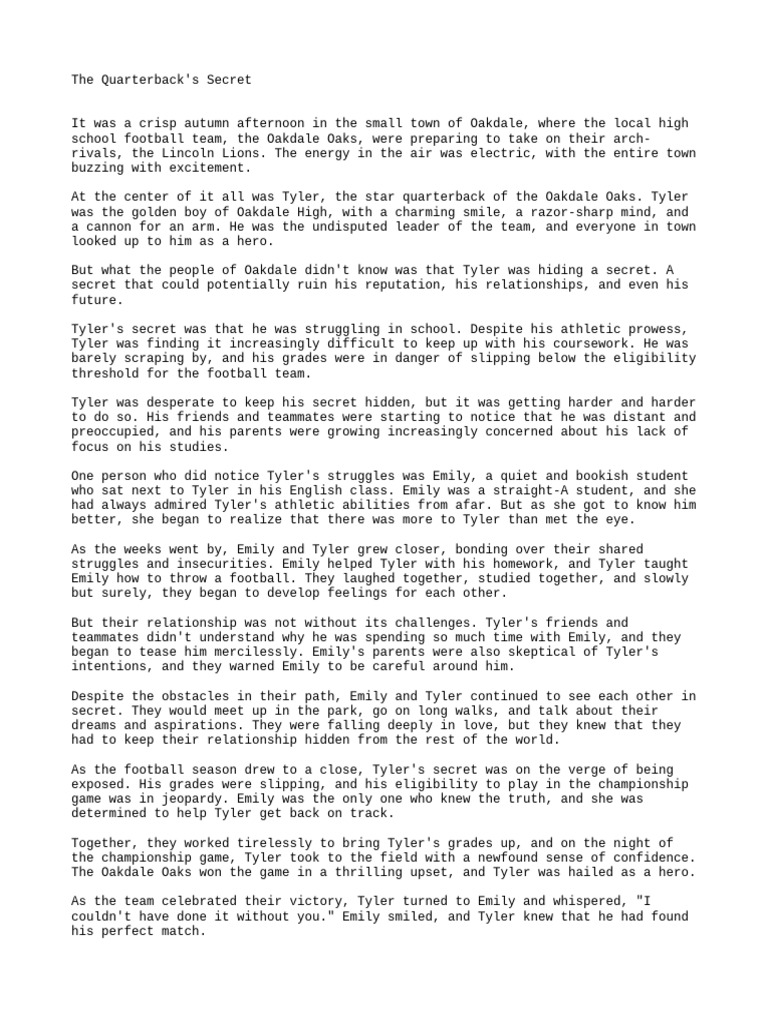 The Quarterback's Secret | PDF