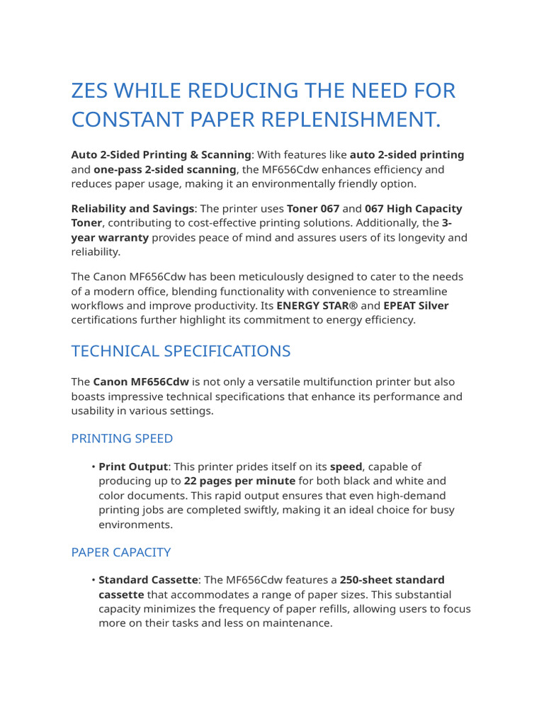 Explore The Canon MF656dededCdw Printer | PDF | Printer (Computing) | Computing