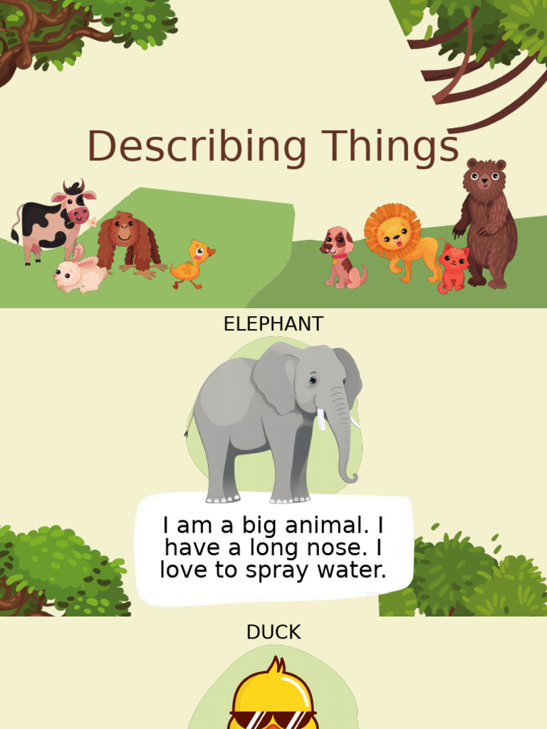 Descriptive Text Examples for Animals | PDF