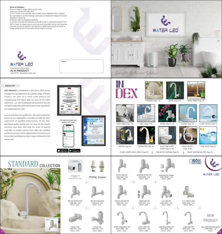 Water Leo PTMT Taps | PDF | Tap (Valve) | Pipe (Fluid Conveyance)