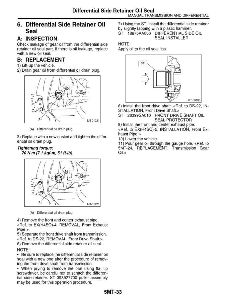 06 - Differential Side Retainer Oil | PDF | Mechanical Engineering ...