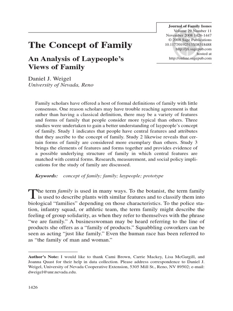 Understanding Laypeople's Family Concepts | PDF | Family | Concept